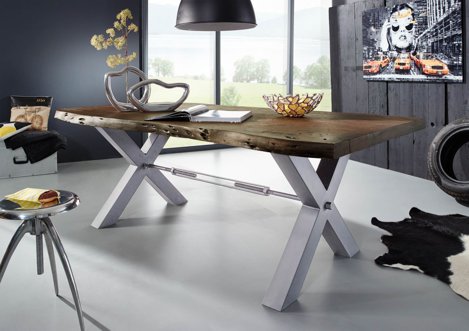 Massivmoebel24 Iron Label Dining Table | Wayfair.co.uk