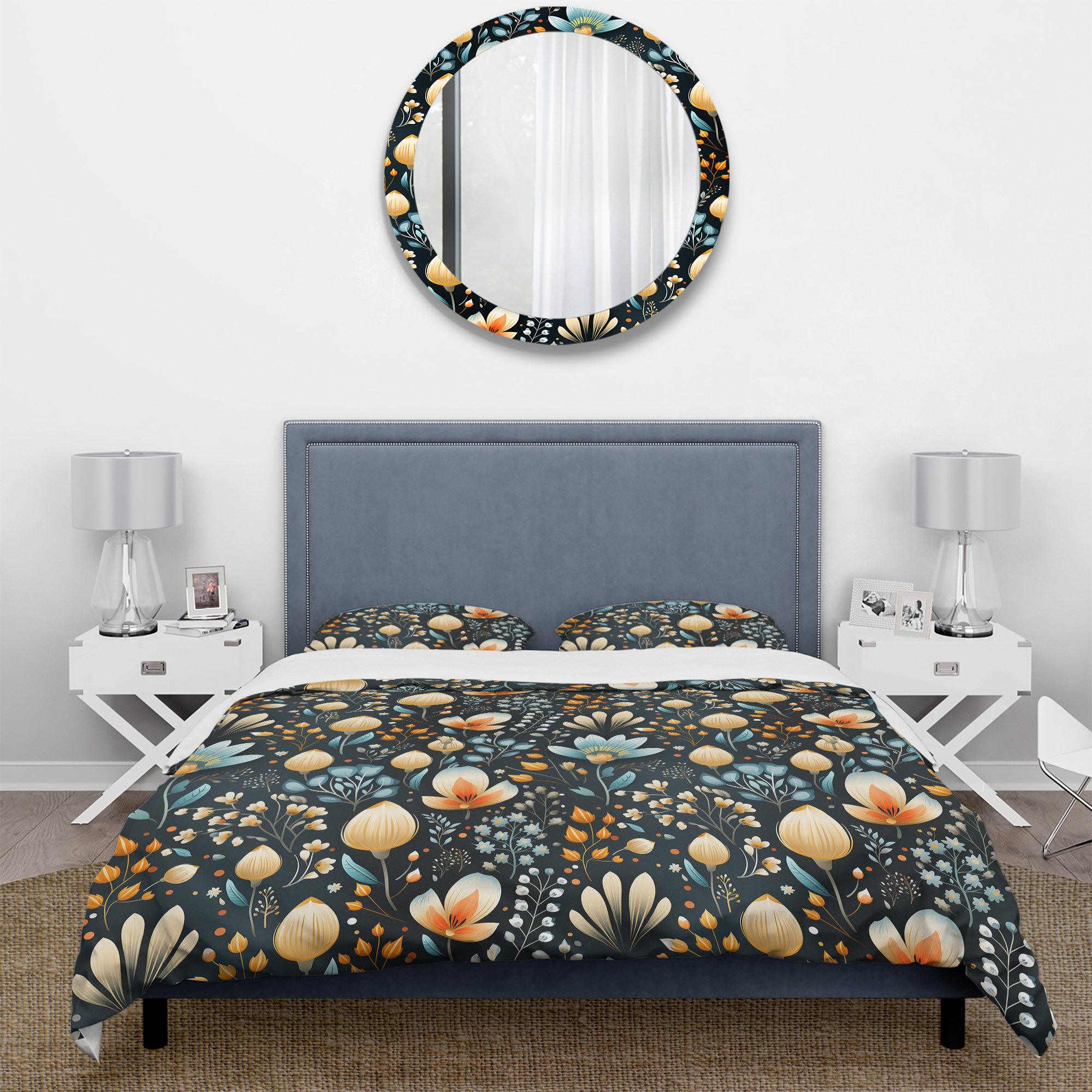 Design Art Scandinavian Botanical Collage Duvet Cover Set | Wayfair