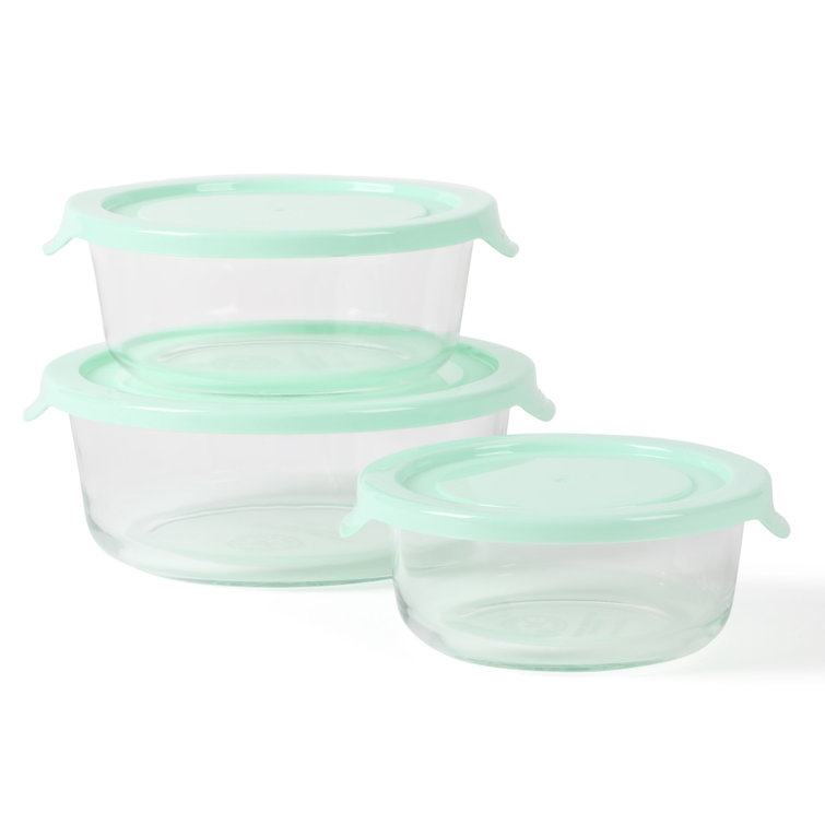 Martha Stewart Hadsell 6 Piece Round Borosilicate Glass Storage ...