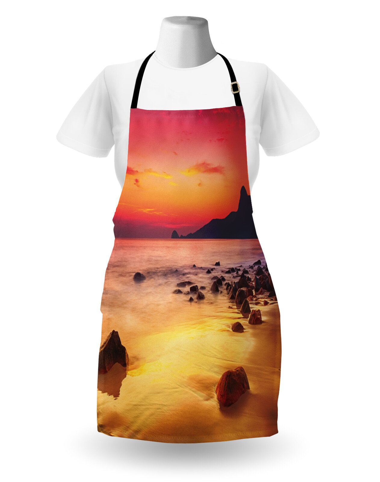 East Urban Home Beach Apron Unisex, Sunrise over Sea, Adult Size ...