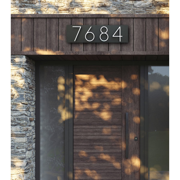 White Harmony House Number For Outdoor , Modern Address Signs & Reviews ...