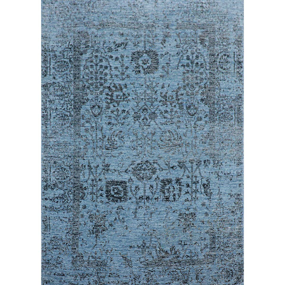 Bokara Rug Co., Inc. Hand-Knotted High-Quality Light Blue and Black ...