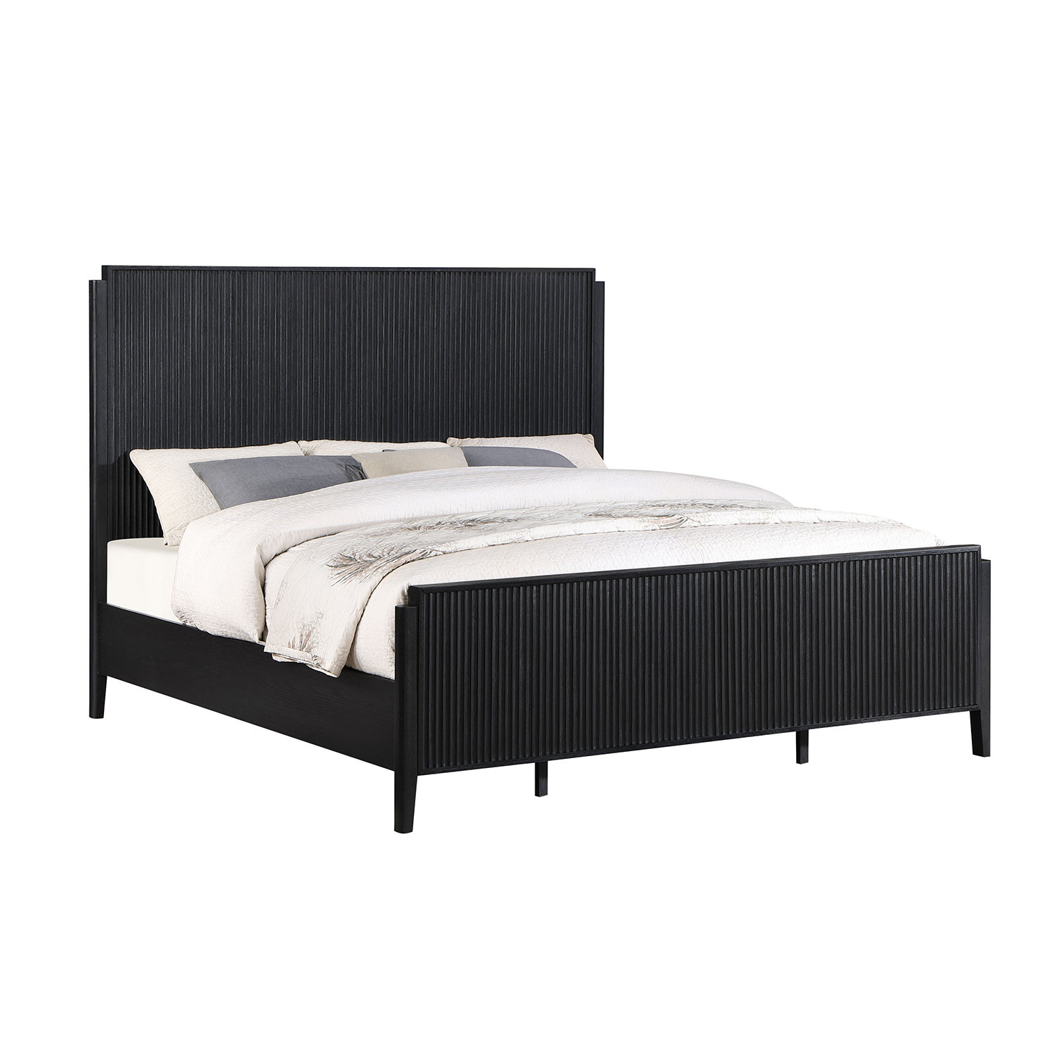 Latitude Run® Wooden Panel Bed With Fluted Texturing Highlights ...