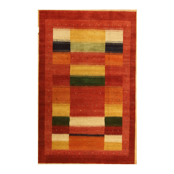 String Matter Hand Knotted Geometric Rug | Wayfair