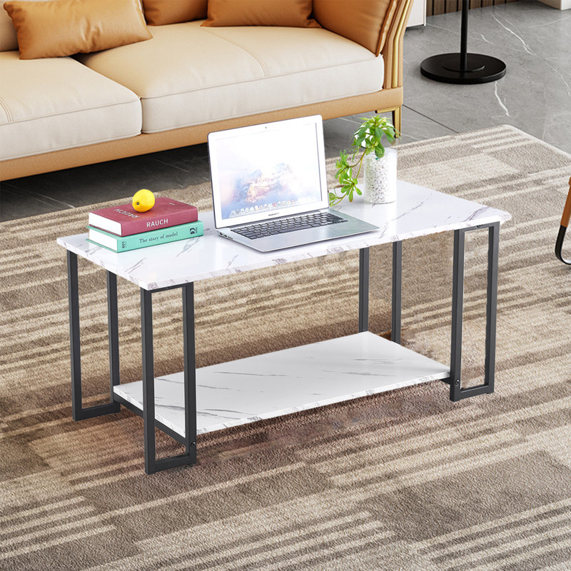 Wrought Studio™ Dailing 4 Legs Coffee Table with Storage | Wayfair