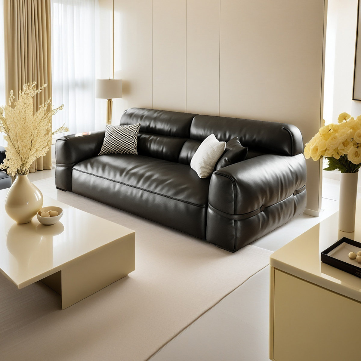 Merting Modern High-Back Sofa | Wayfair