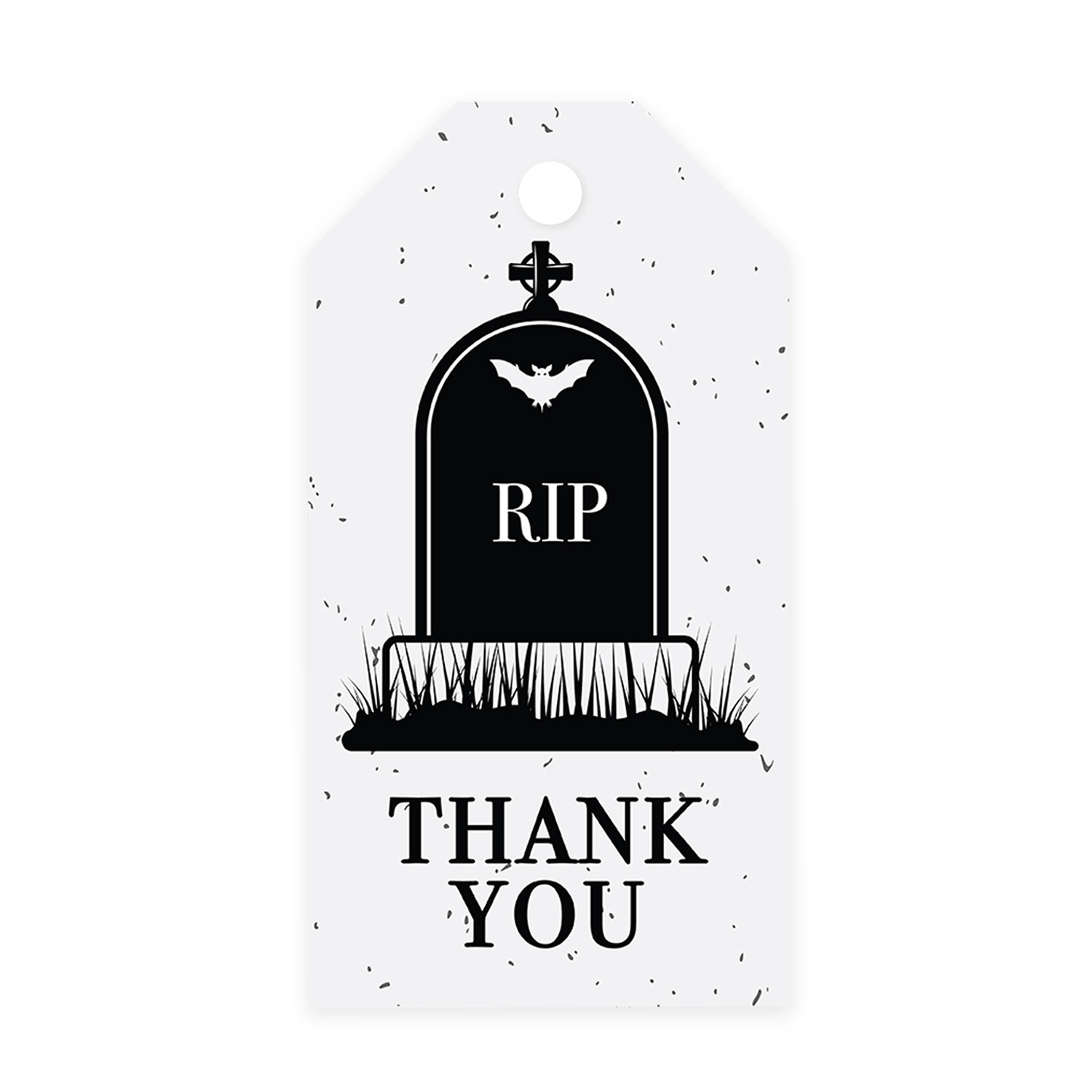 Koyal Wholesale 100-Pack RIP Tombstone Halloween Gift Tags With String ...