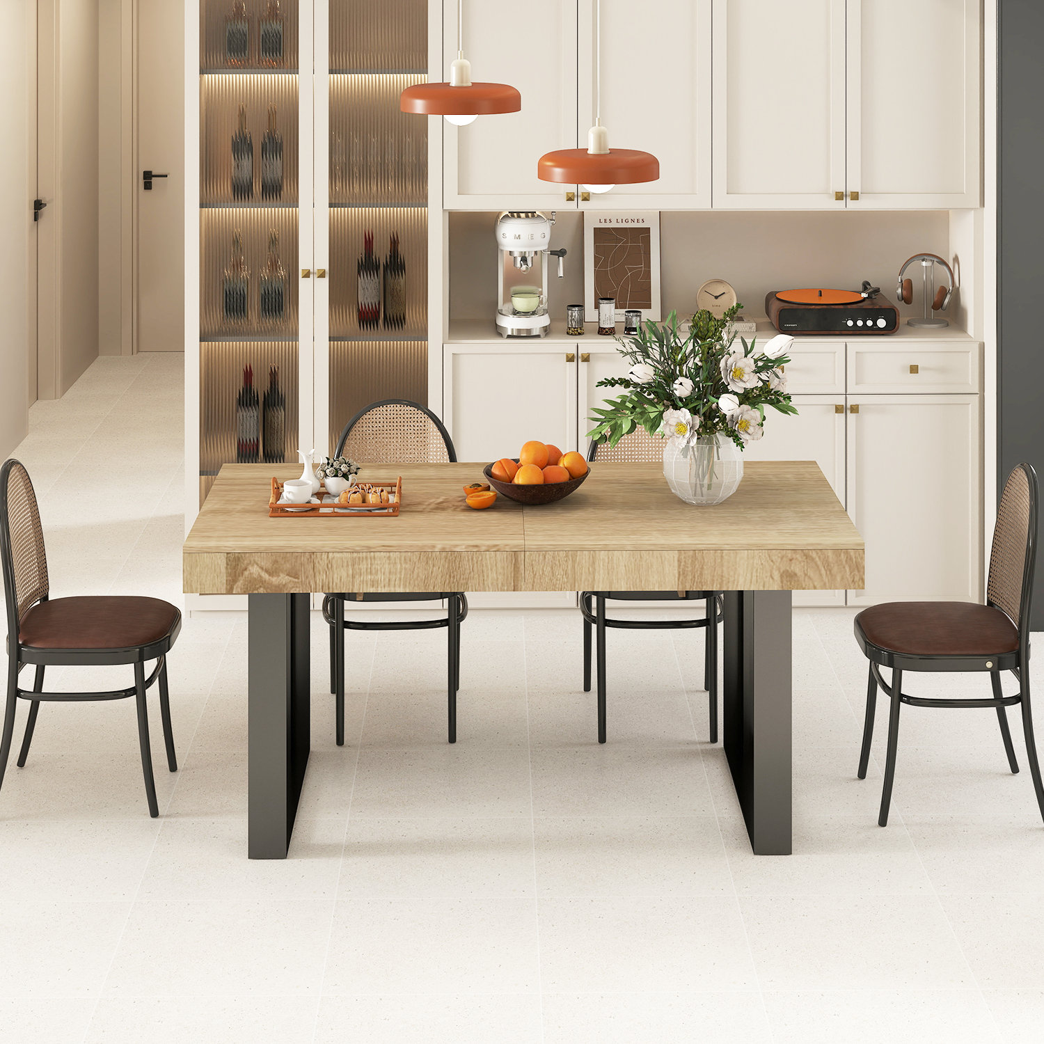 Ebern Designs Rectangular Extendable Dining Table & Reviews | Wayfair