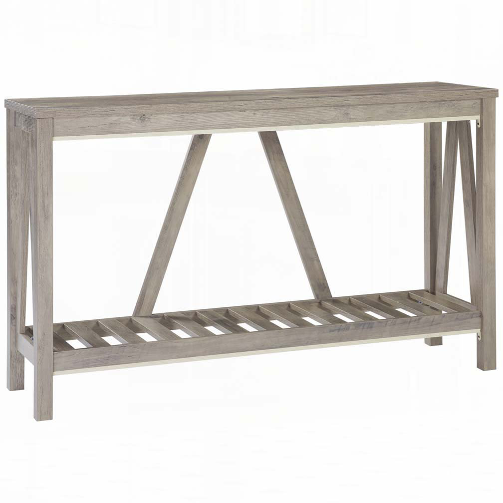Ophelia & Co. Rustic Farmhouse Entryway Table with Storage Slatted ...