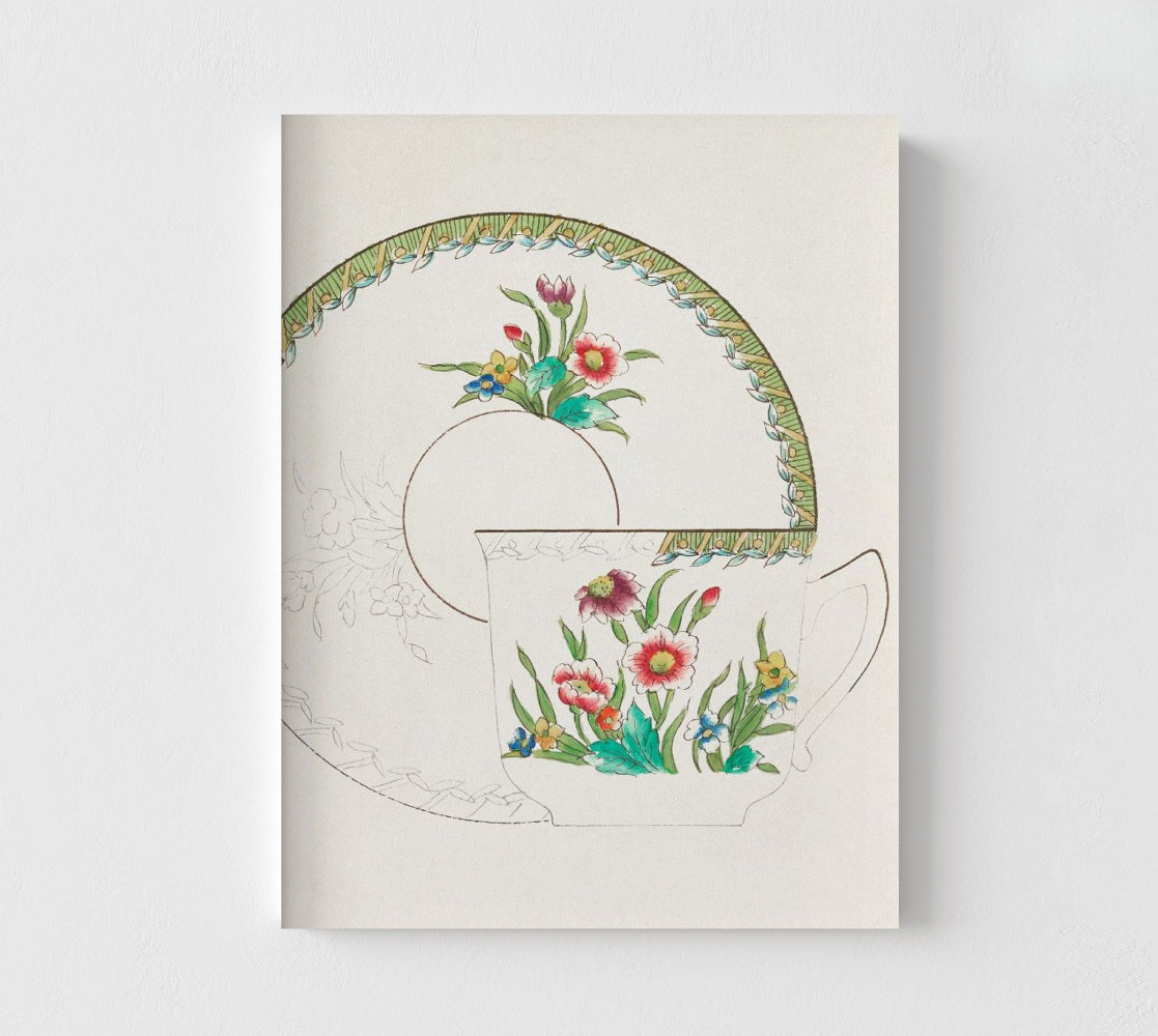 WeFrameArt Tea Cup Wall Art Print, Cup And Saucer Wall Art, Framed Tea ...