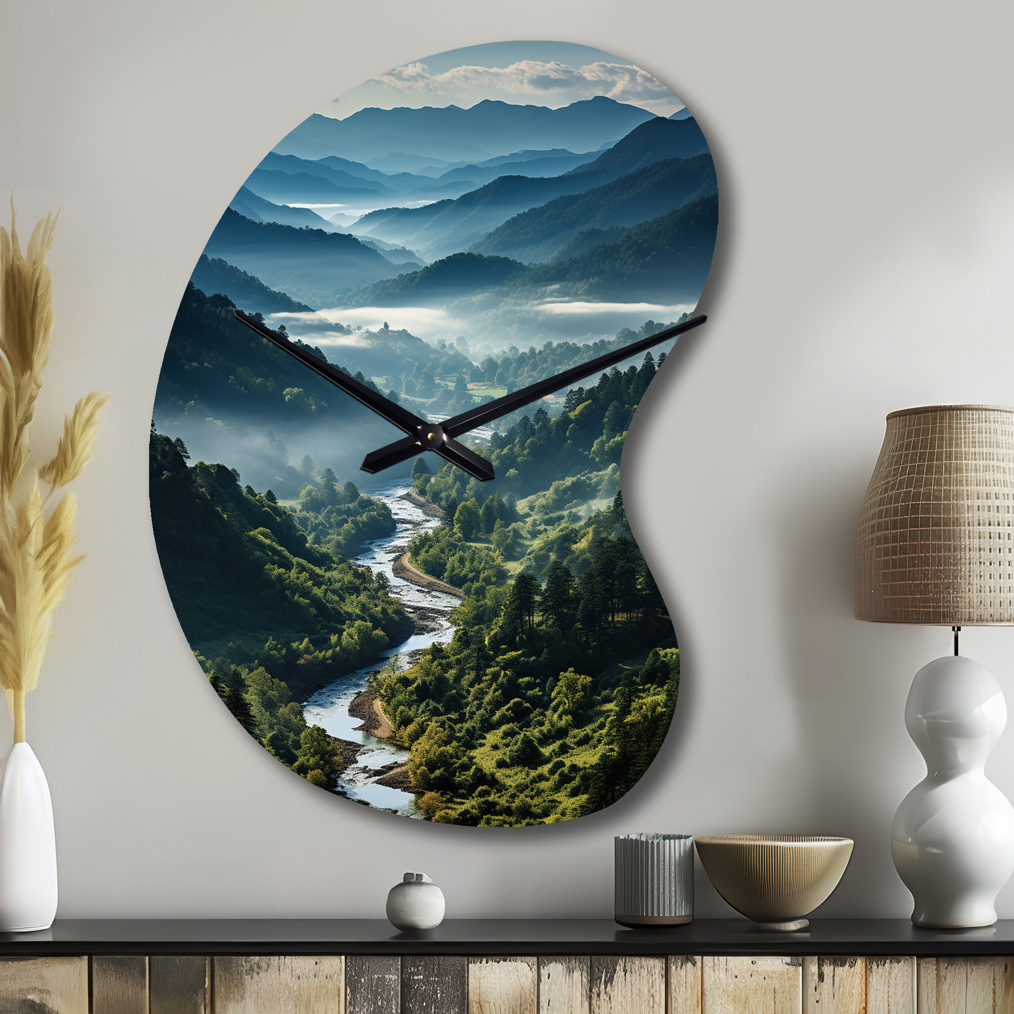 Design Art USA Great Smoky Mountains & Rivers - Boom Shape Unique USA ...