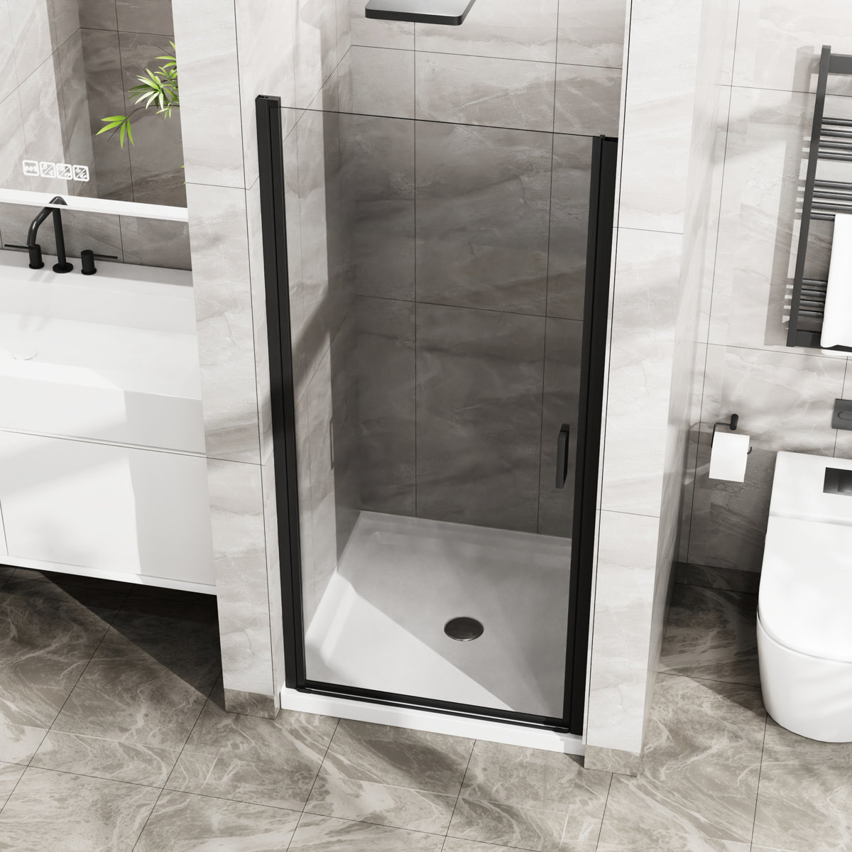 34 Inch Shower Door