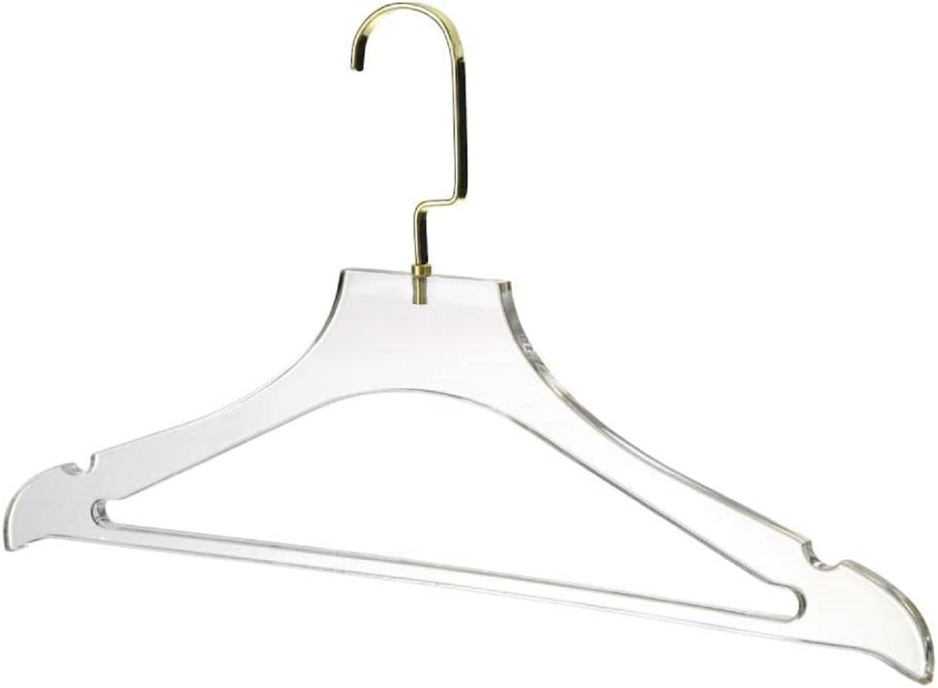 Rebrilliant YBM Home Quality Acrylic Clear Coat Hangers Made of Clear ...