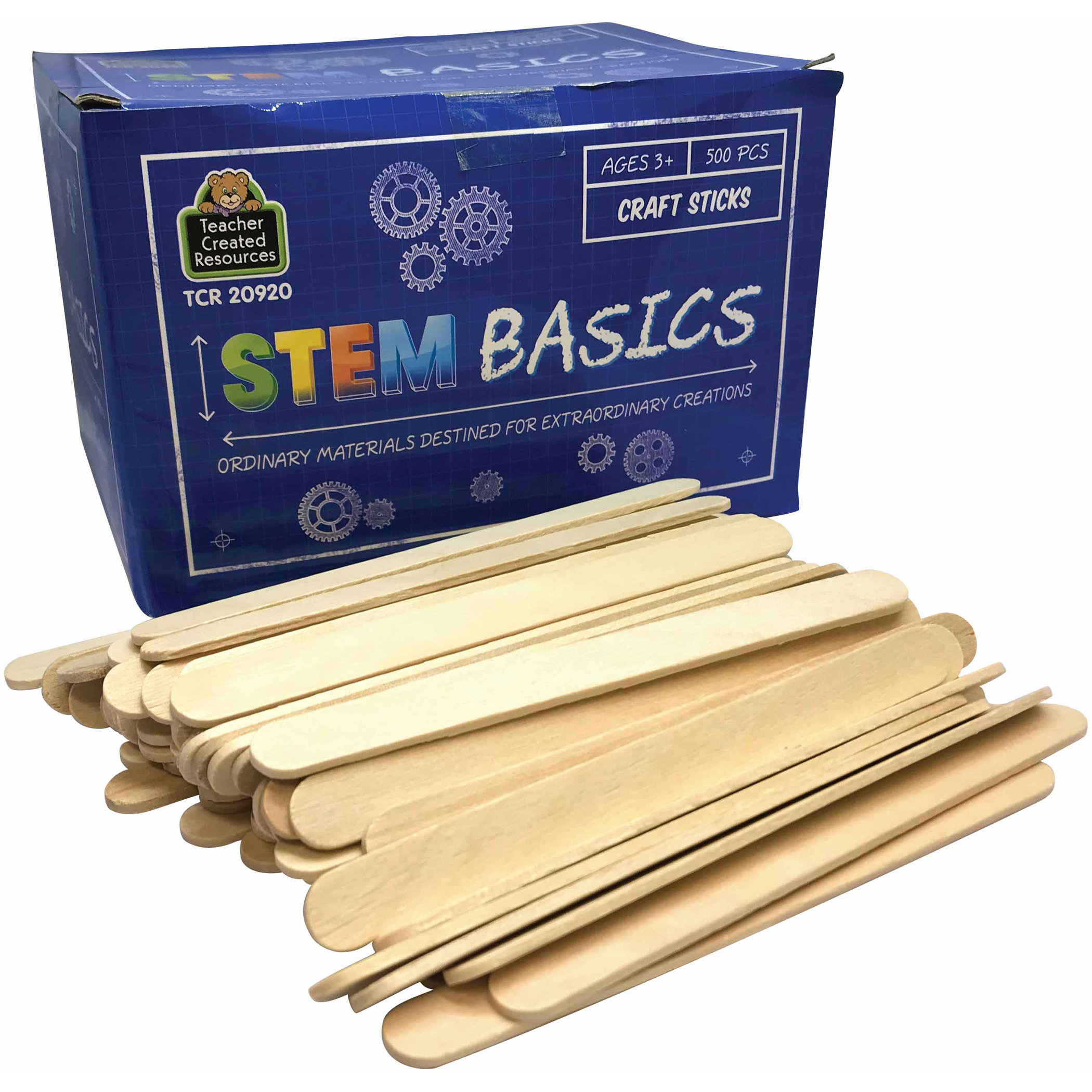 Teacher Created Resources STEM Basics: Craft Sticks, 500 Per Pack, 3 ...