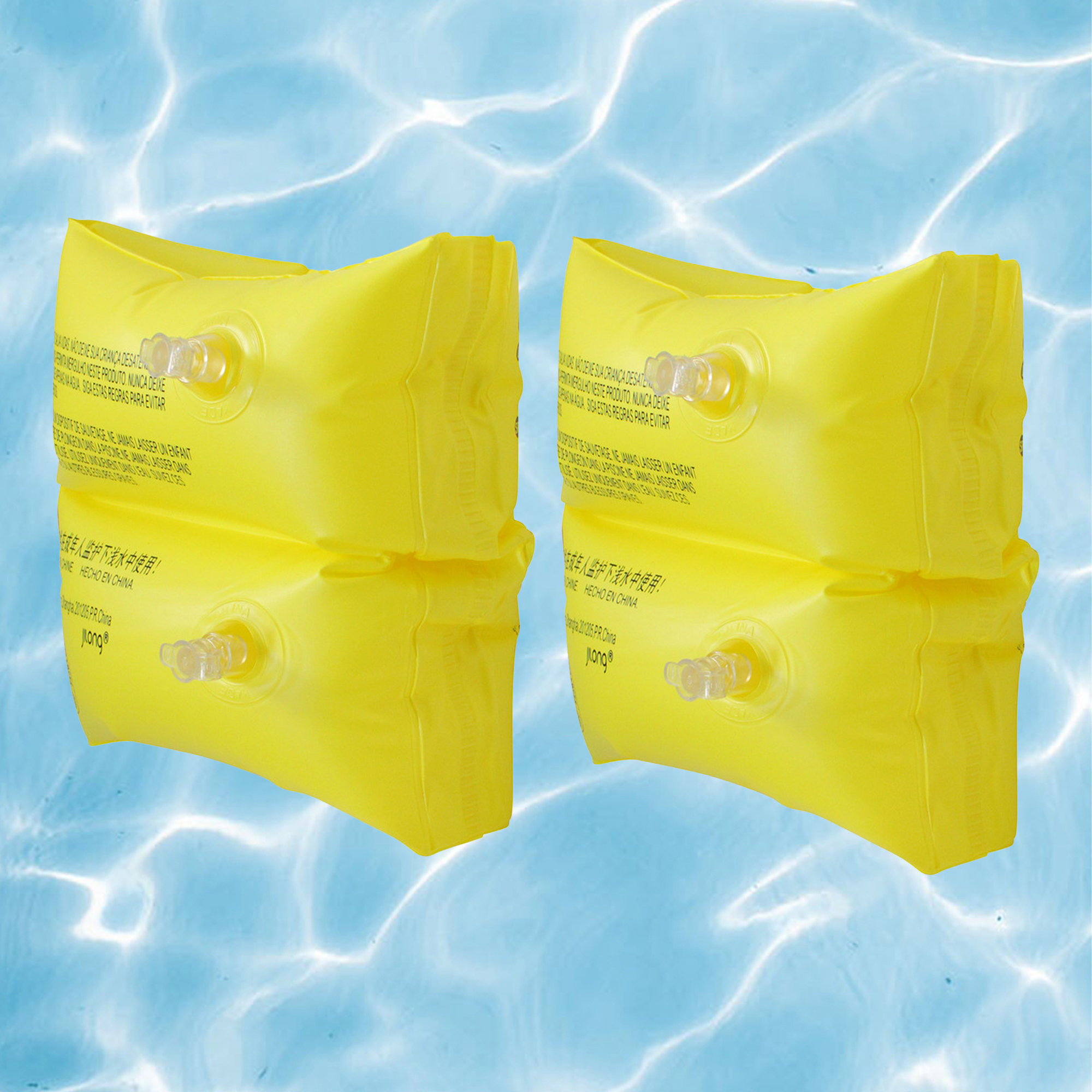 Pool Central Set Of 2 Inflatable Swimming Pool Arm Floats - 8" - Yellow ...