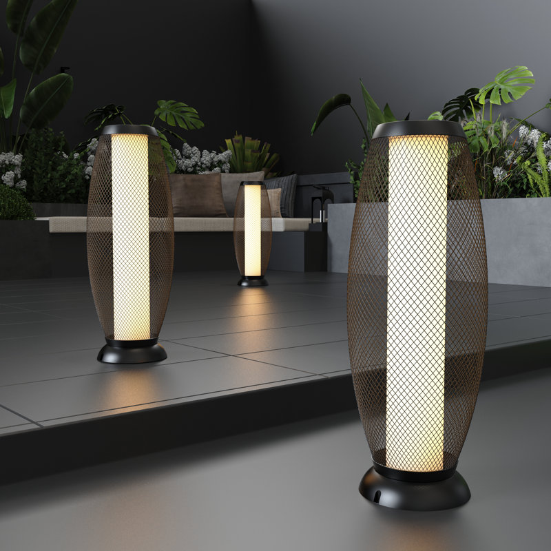 LebenLiebe Gossens 28.1'' Solar Powered Integrated LED Outdoor Floor ...