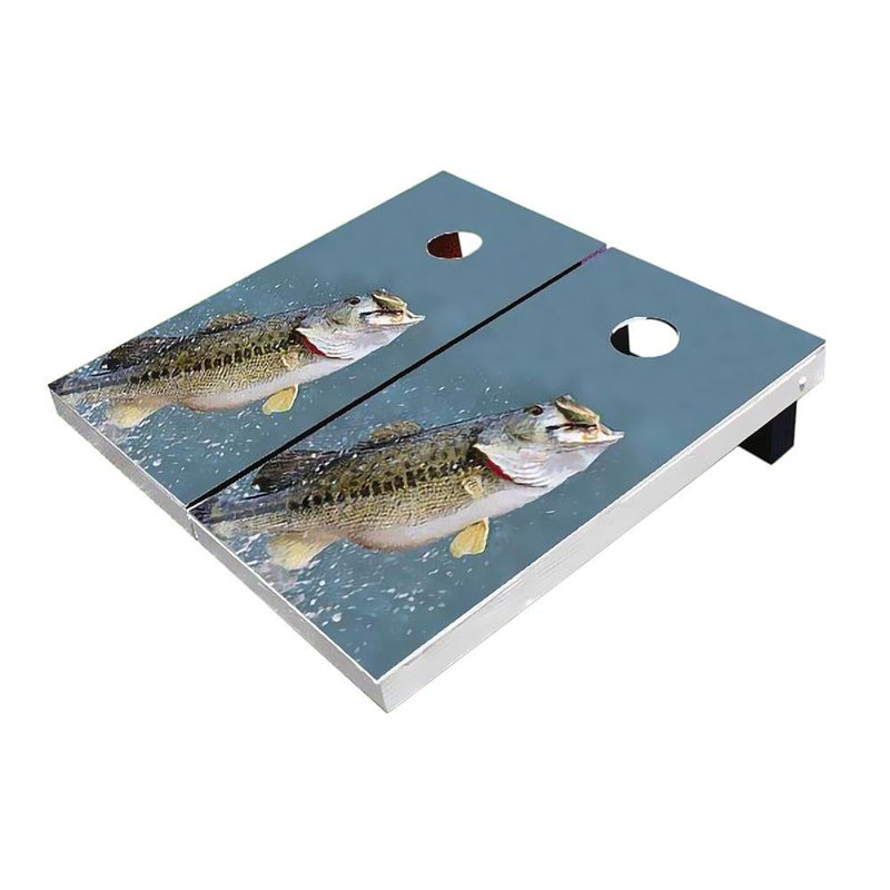 Skip's Garage 2' X 3' Bass Out Of Water Cornhole Boards | Wayfair