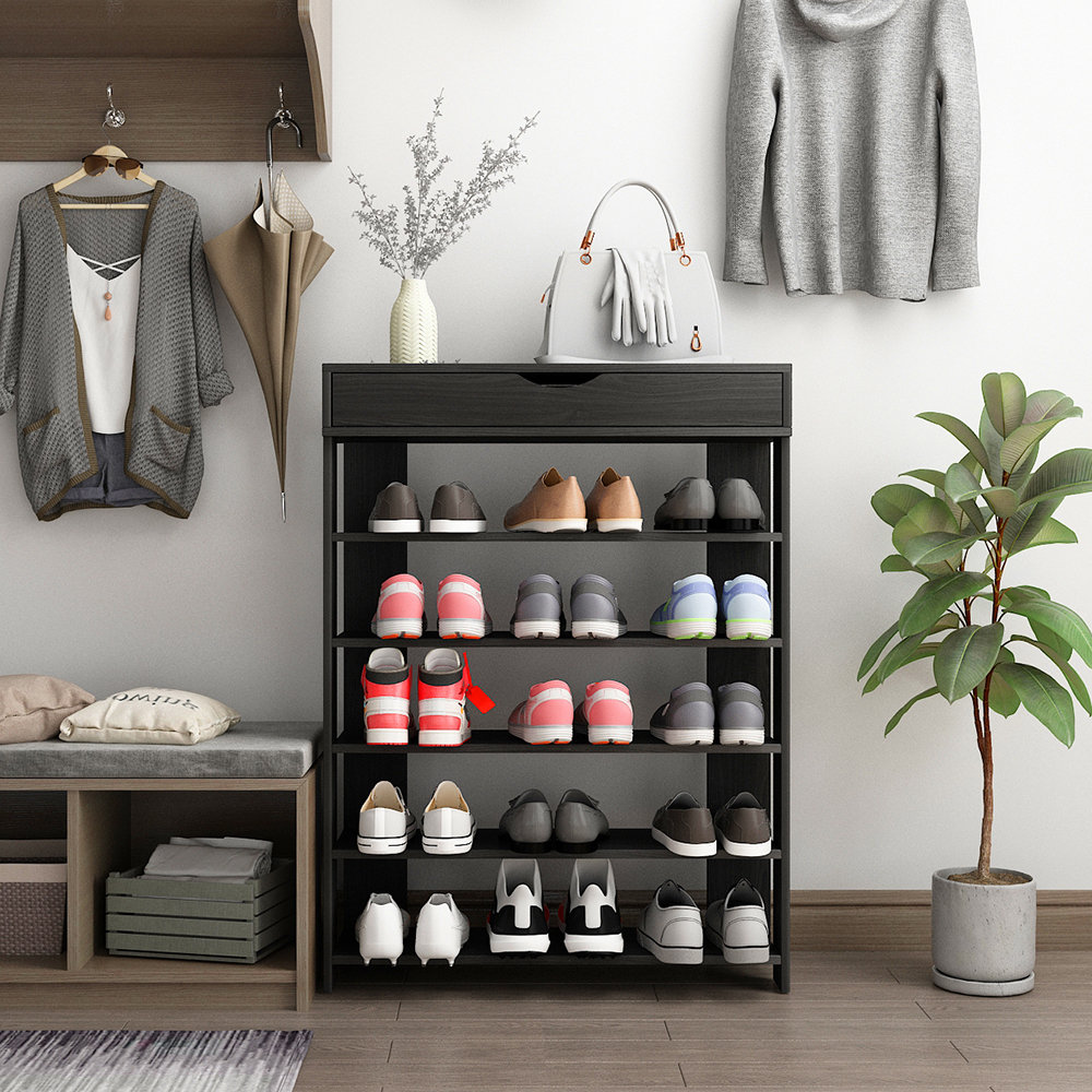 Rebrilliant 15 Pair Shoe Rack & Reviews | Wayfair