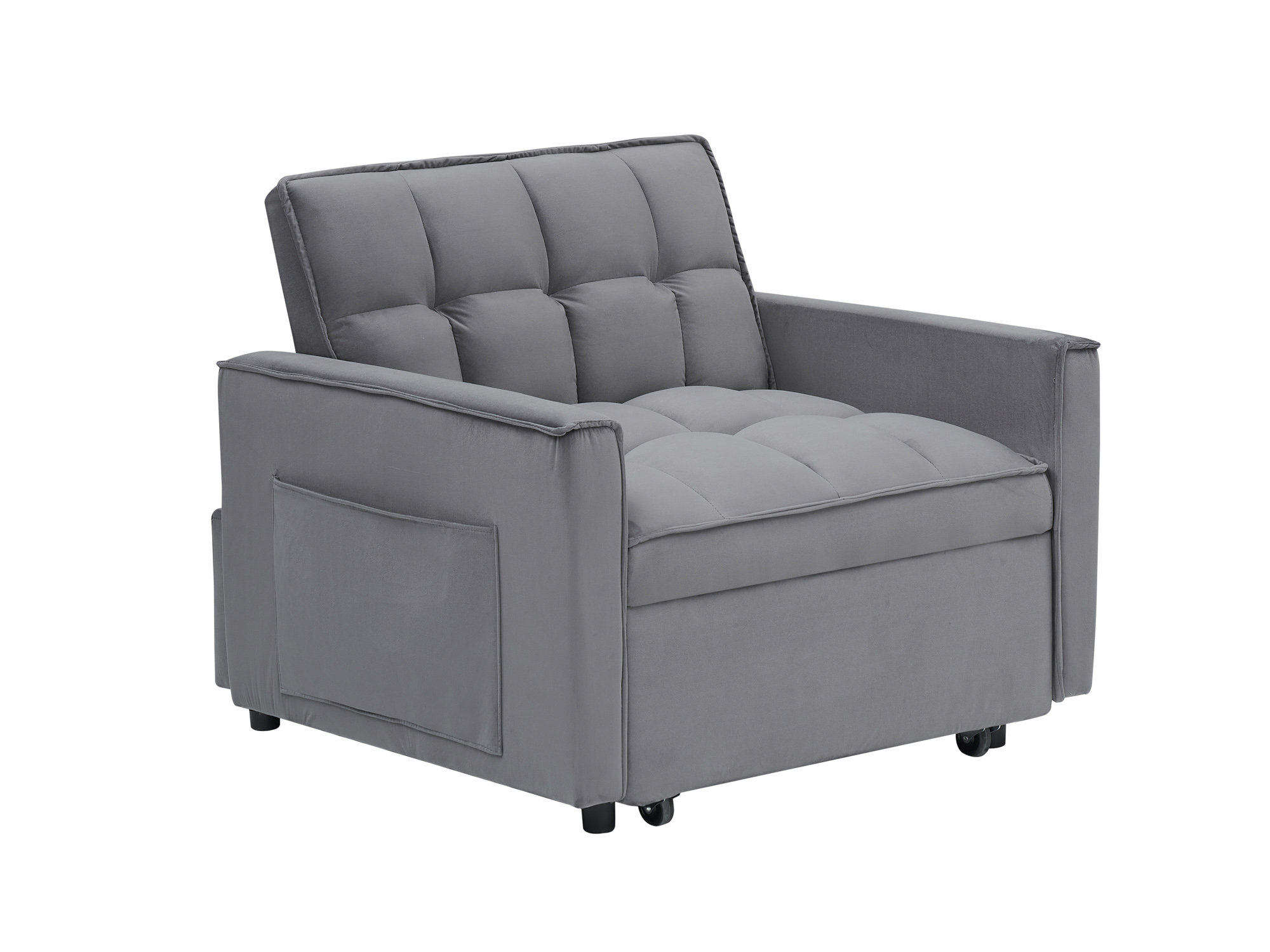 Latitude Run® Winsford 3 in 1 Convertible Chair Bed Adjustable Backrest ...
