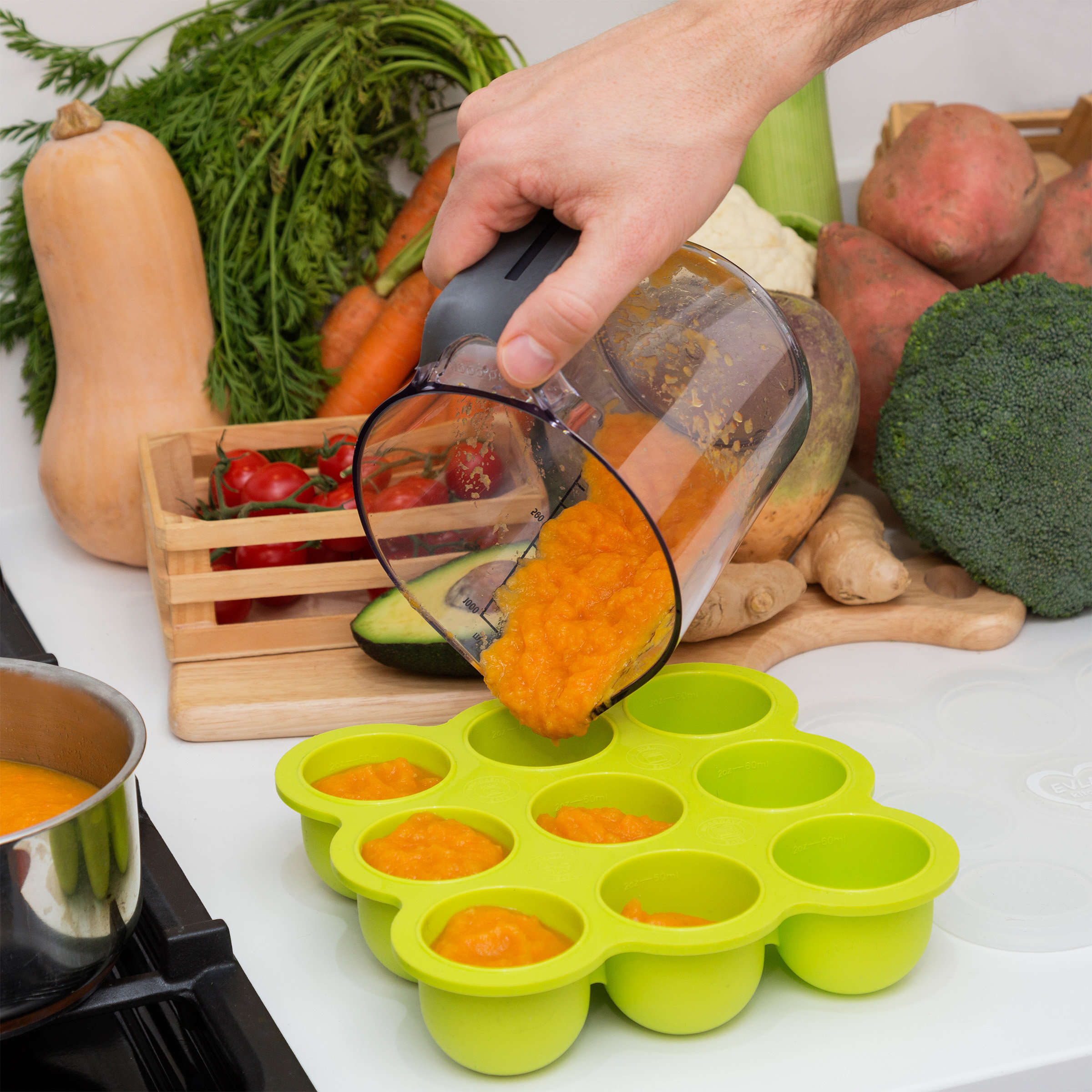 Prep & Savour Baby Food Storage Containers - Baby Food Freezer Tray ...