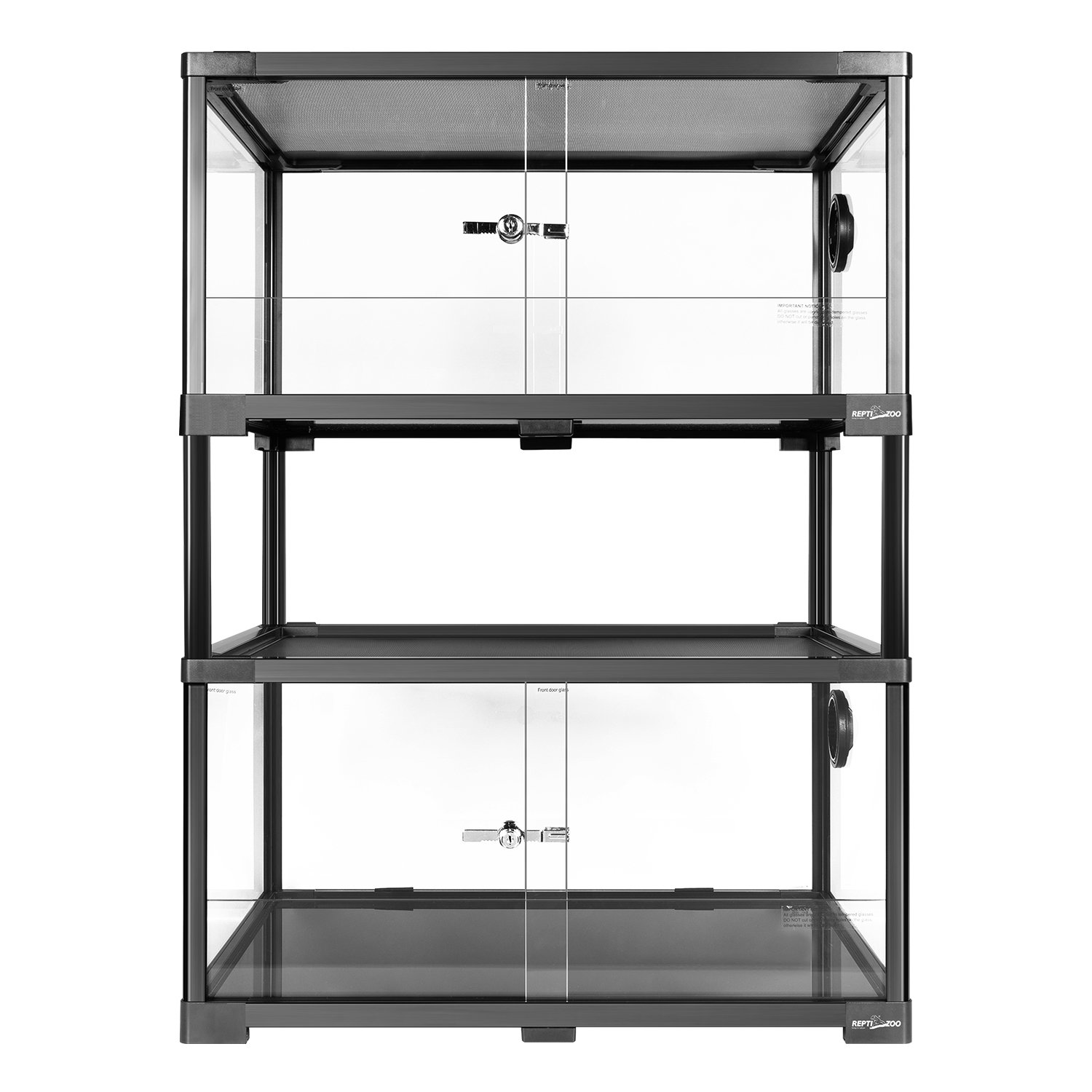 REPTIZOO Double Stacked Reptile Tank, 24" X 18" X 32" Tall Reptiles ...