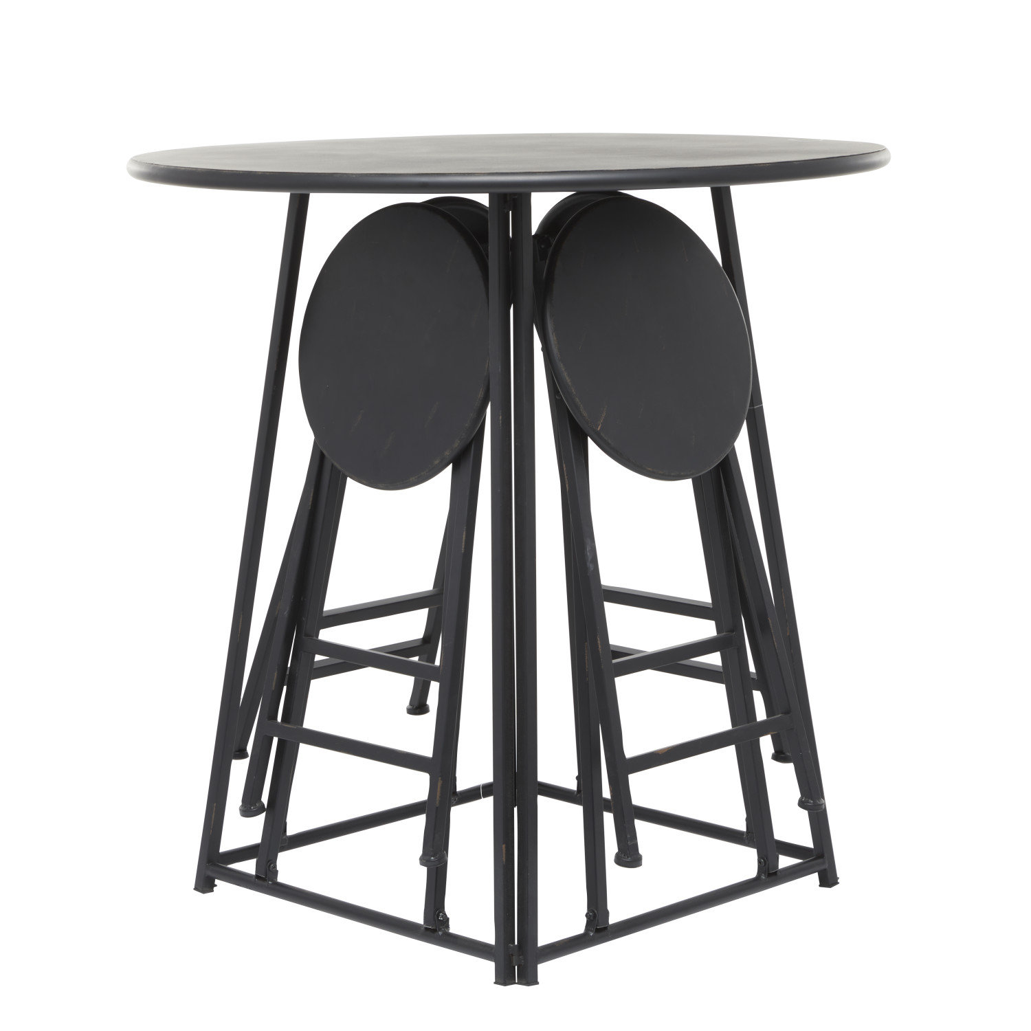 Latitude Run® Grey Metal Rustic Dining Table, 36 X 72 X 72 - Wayfair Canada