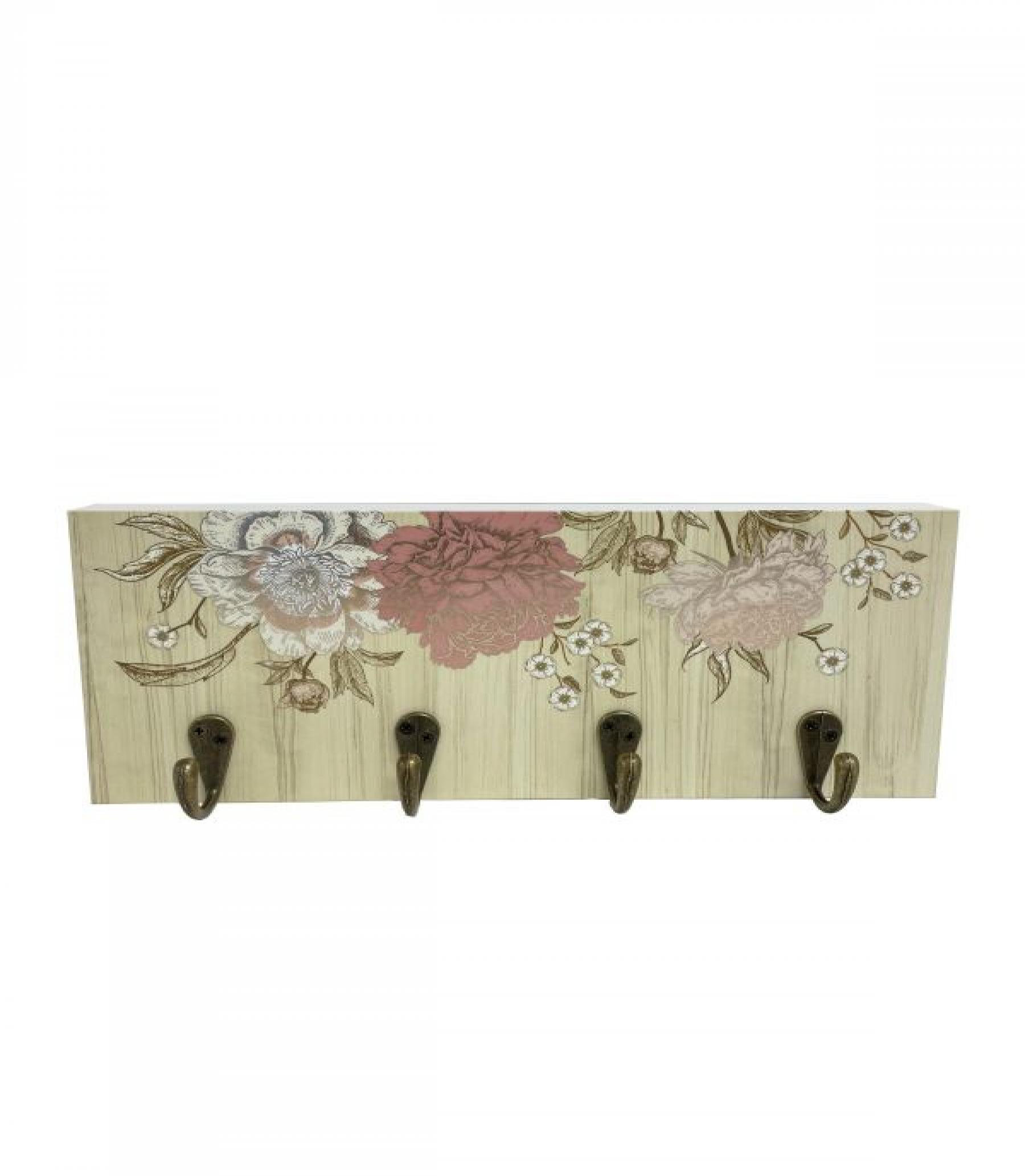 MDR Trading Inc. Tickled Pink Floral Patterned Key Rack | Wayfair