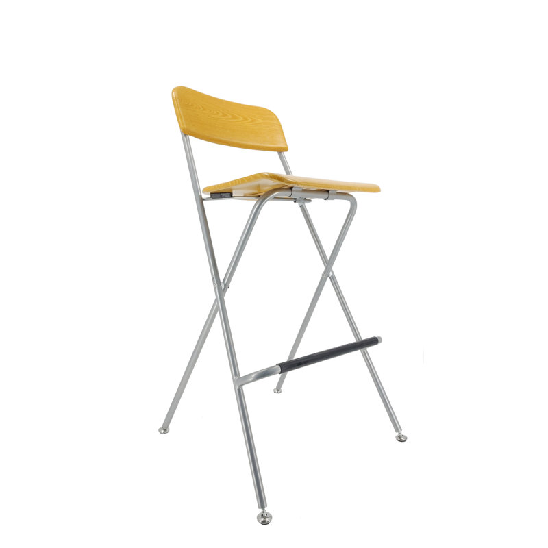 George Oliver Chair, Folding Bistro Bar Stool Wood / Metal | Wayfair