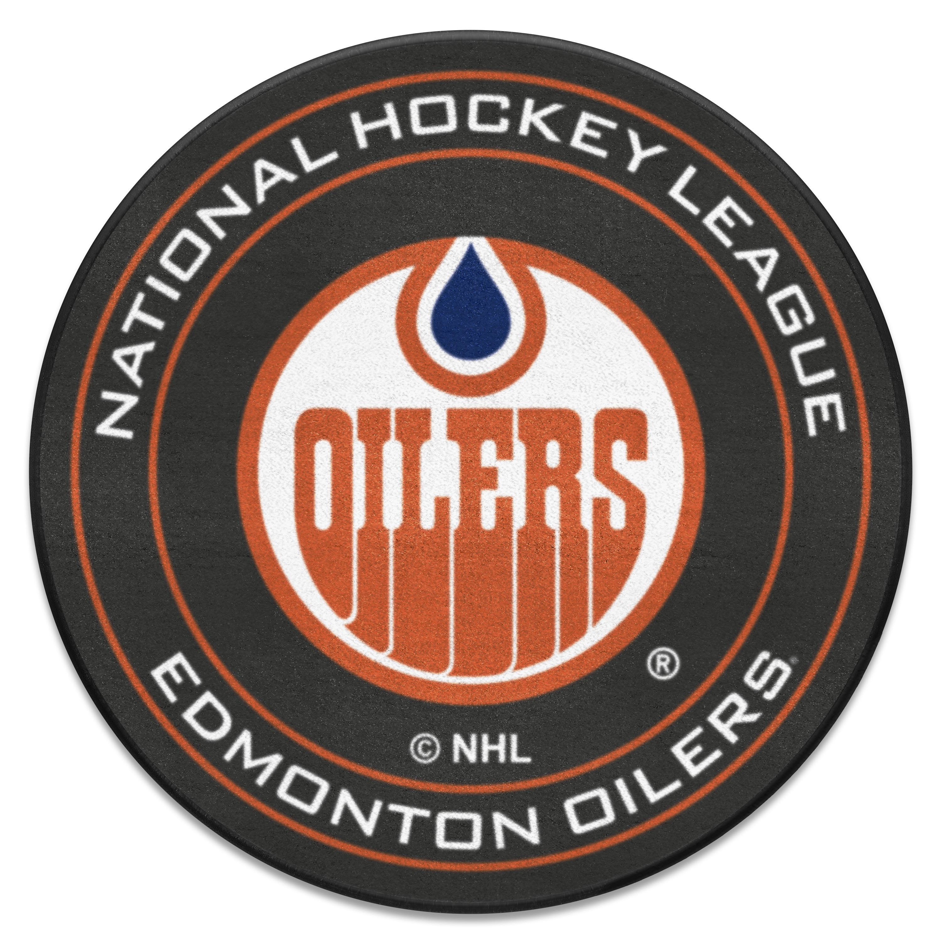 FANMATS Edmonton Oilers_NHLRETRO Edmonton Oilers Hockey Puck Rug - 27In ...