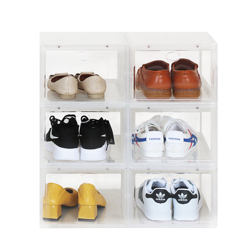 Rebrilliant Stackable Shoe Storage Box Plastic & Reviews | Wayfair