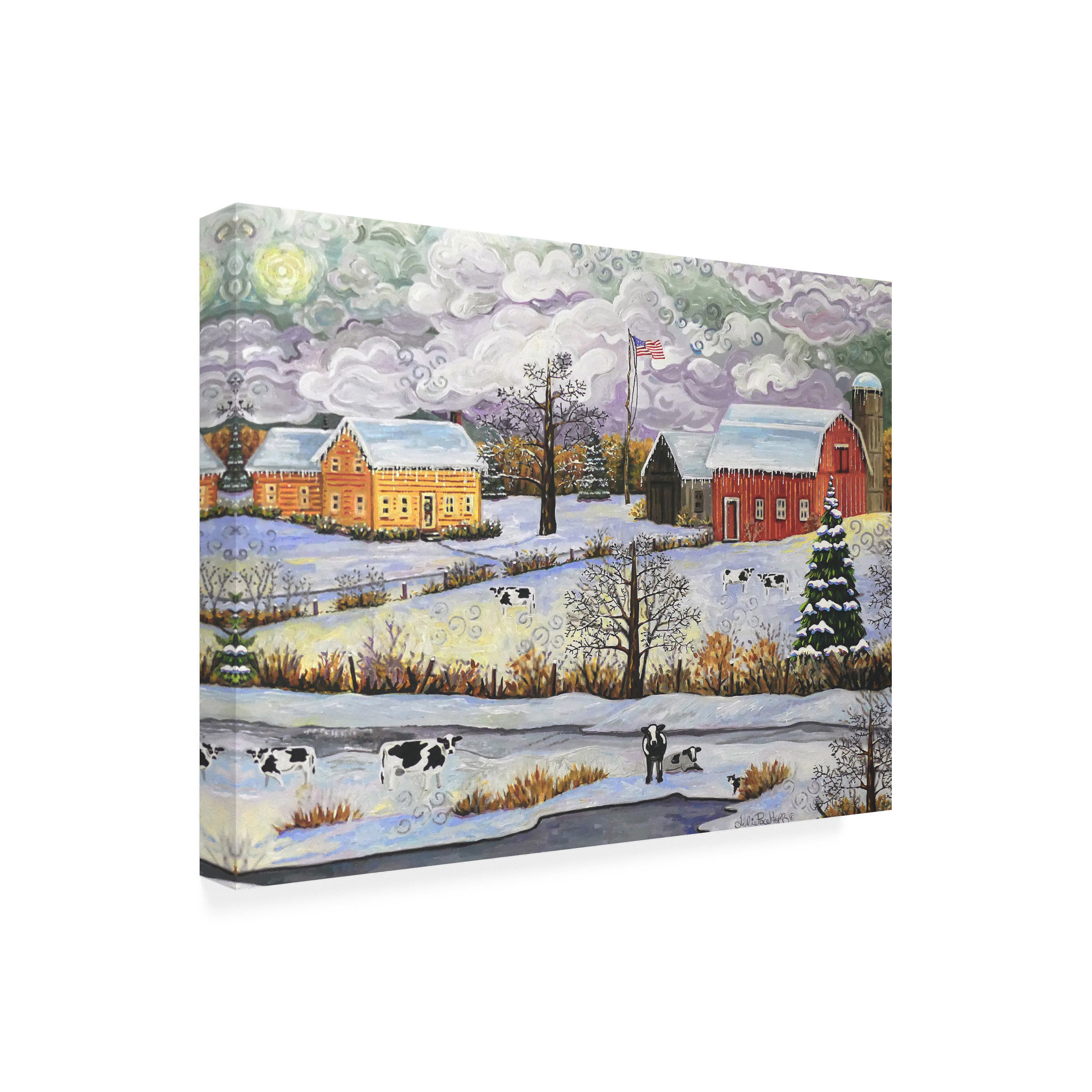 Ophelia & Co. Wrapped Canvas Wall Art - Julie Pace Hoff 'Landscape Farm ...