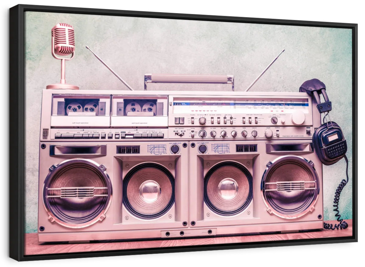 Latitude Run® Retro Boombox Canvas Print | Wayfair