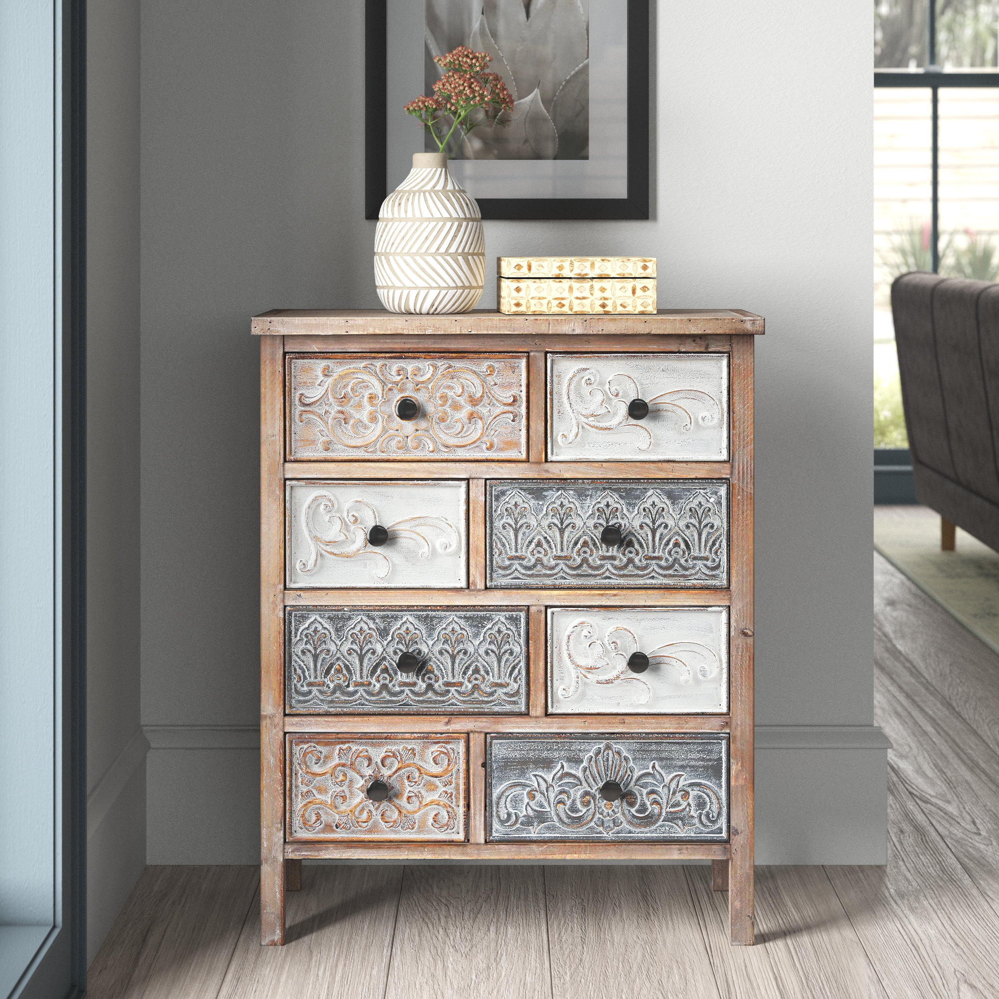 Mistana™ Quinlan 8 Drawer Apothecary Accent Chest & Reviews - Wayfair ...