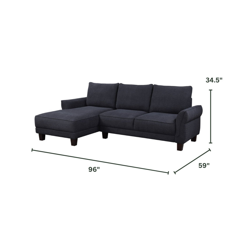 Latitude Run® Therasia Sectional Sofa with Left-Facing Chaise | Wayfair