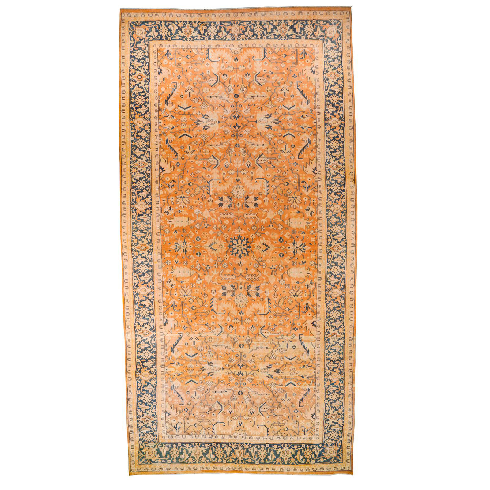 Home and Rugs One-of-a-Kind 9'6'' x 19'3'' 1990s Area Rug in Beige/Navy ...