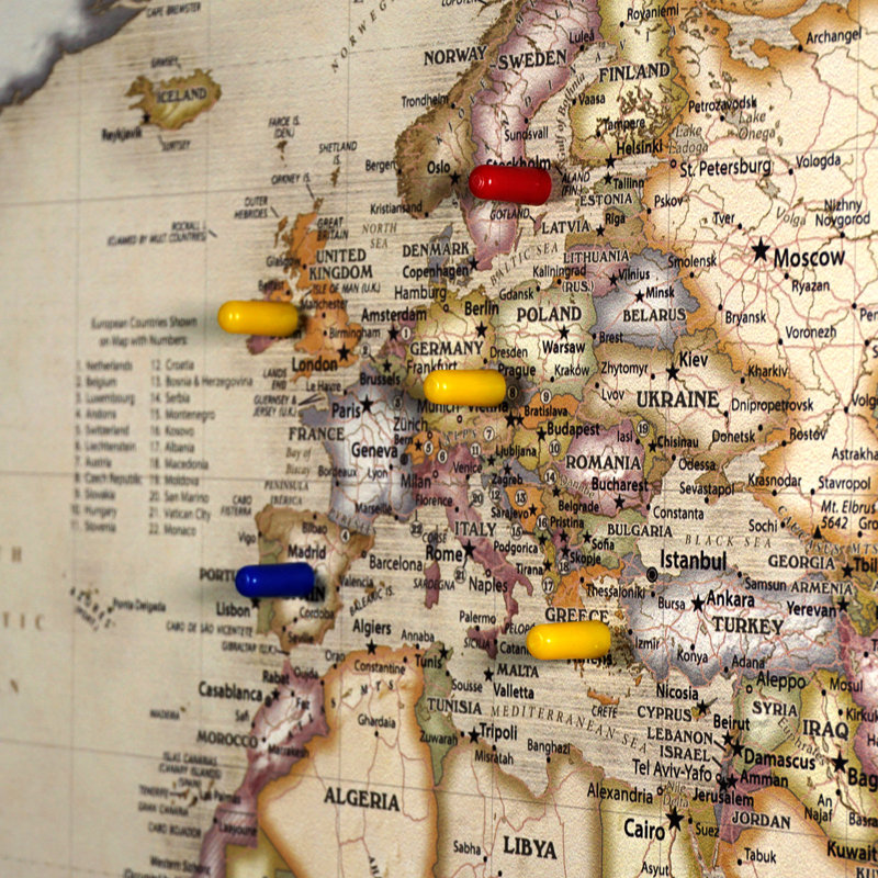 Home Magnetics Framed Magnetic Travel World Map & Reviews | Wayfair