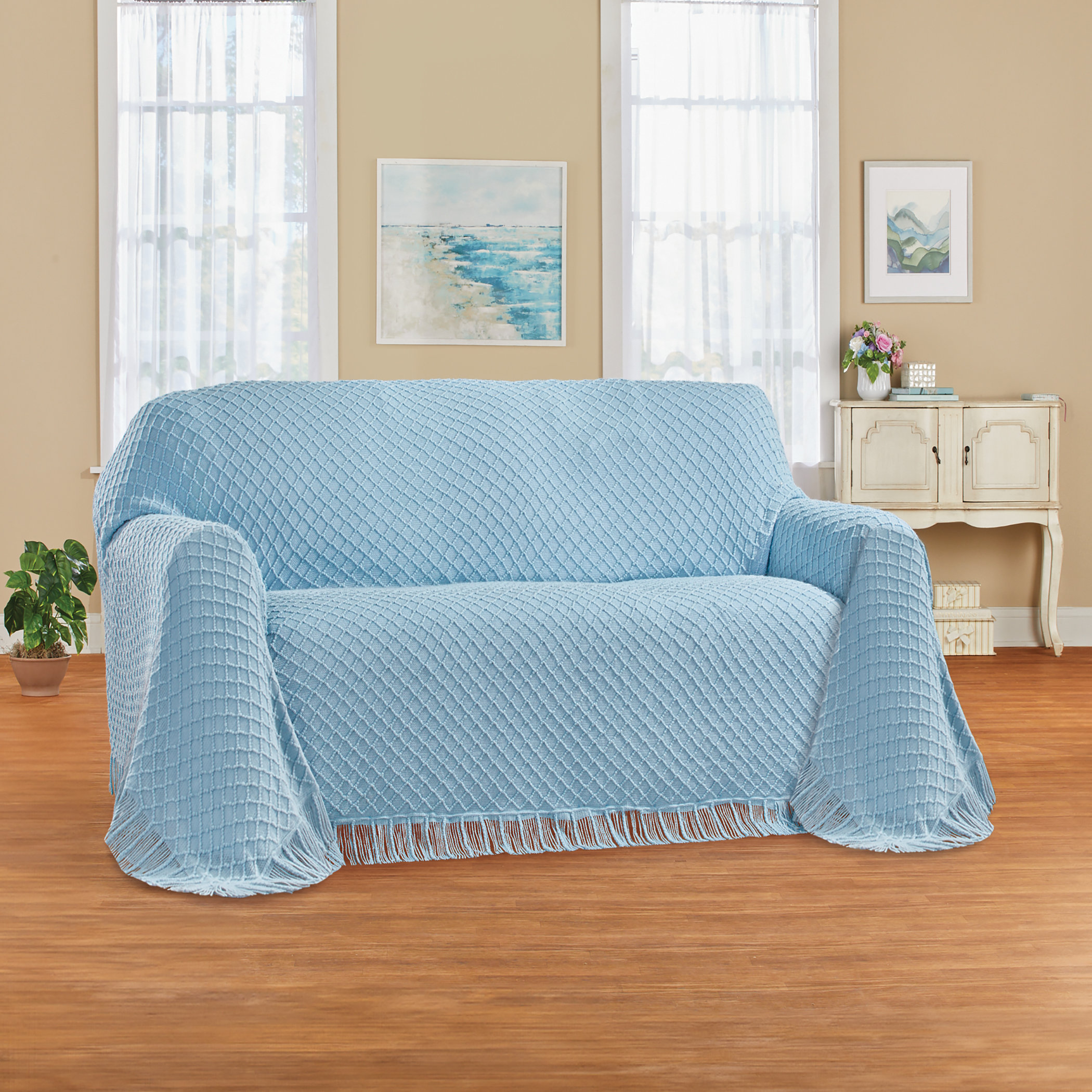 Latitude Run® Ultra Soft Farmhouse Textured Trellis Design Furniture ...