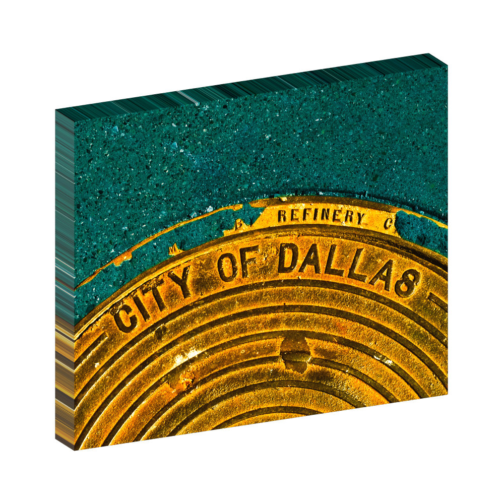 17 Stories Dallas Manhole Cover, Texas - Canvas Photograph Print | Wayfair