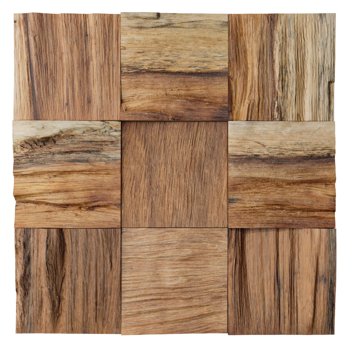 Ekena Millwork 11 7/8"W x 11 7/8"H x 1/2"P Ranchero Wood Mosaic Wall ...