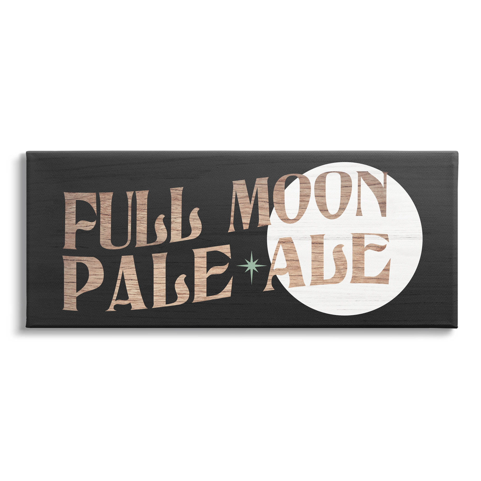 Stupell Industries Full Moon Pale Ale Rustic Moon Halloween Sign by ...