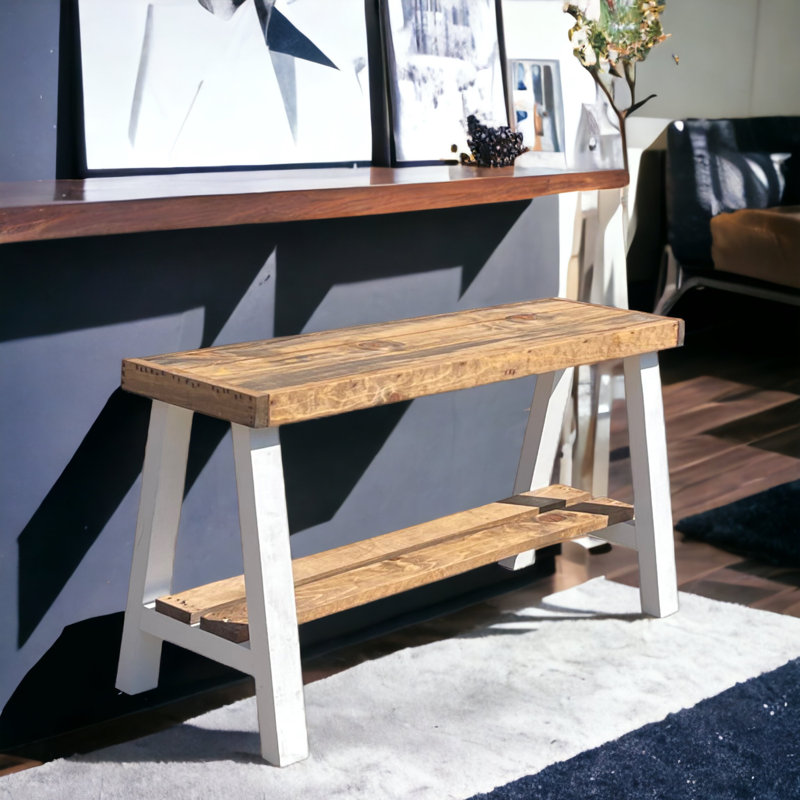 Gracie Oaks Minoo Solid Wood Storage Bench & Reviews | Wayfair