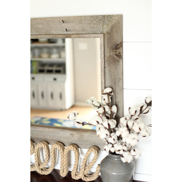 Union Rustic Trost Wood Rectangle Wall Mirror | Wayfair