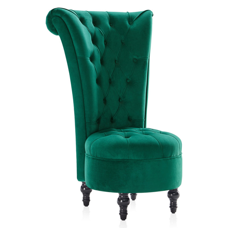 House of Hampton® Jabari Velvet Slipper Chair & Reviews | Wayfair