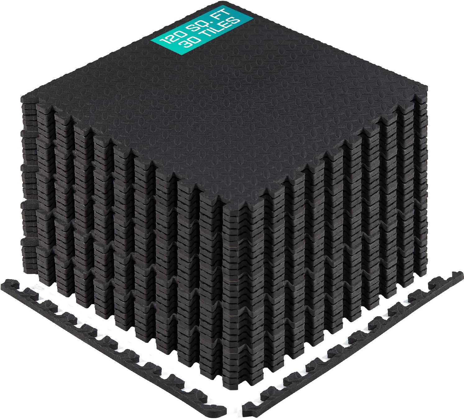 Bme 24" L x 24" W x 0.45" EVA Foam Interlocking Foam Floor Tiles for ...