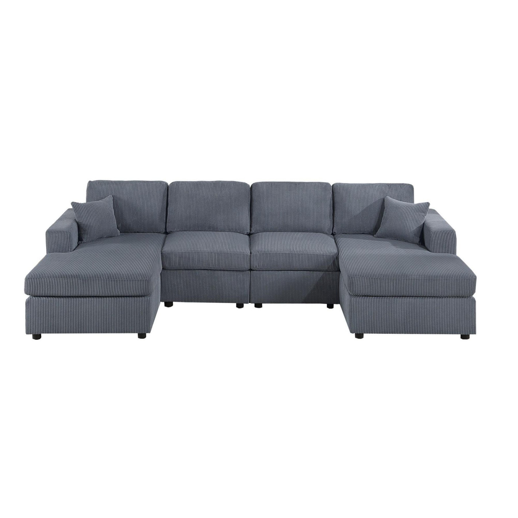Latitude Run® Stunning Modern Dark Gray 2pc Sectional Set | Wayfair