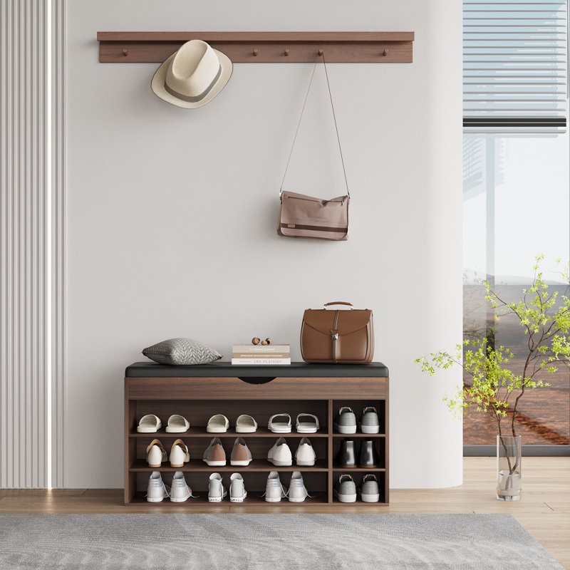 Millwood Pines 12 Pair Shoe Storage Bench & Reviews | Wayfair