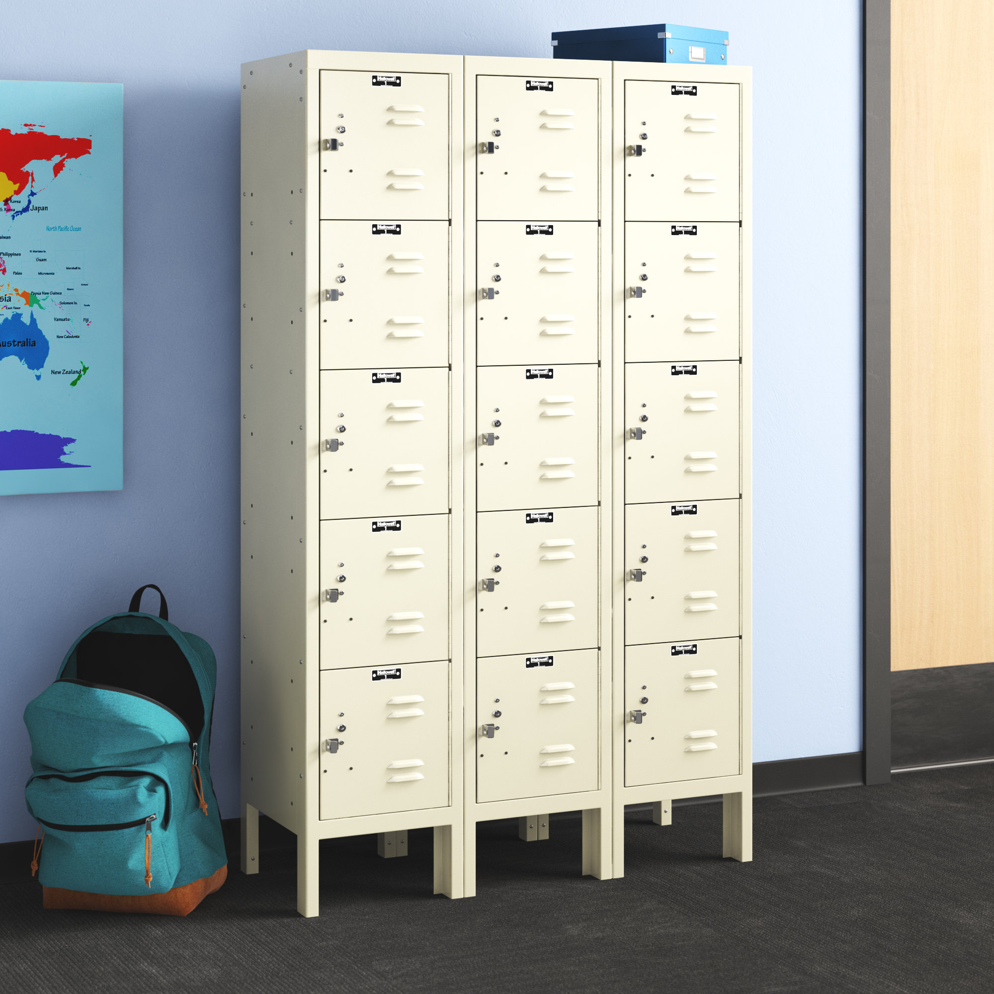 Hallowell Premium 5 Tier 3 Wide Locker & Reviews | Wayfair