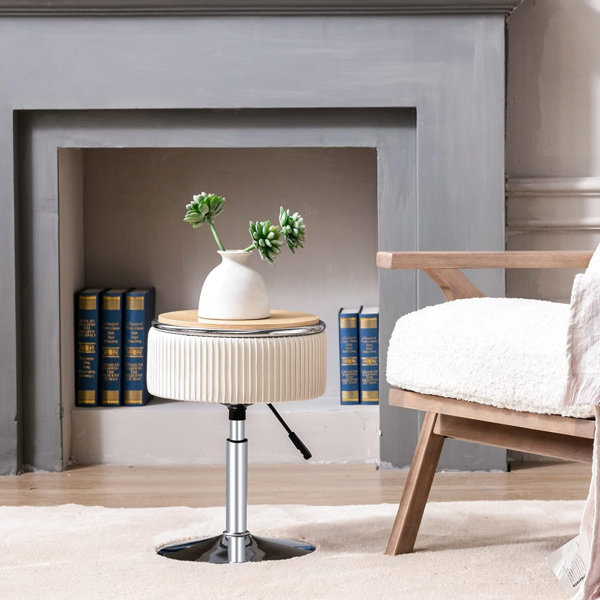 Latitude Run® Circular Storage Dressing Table Stool | Wayfair