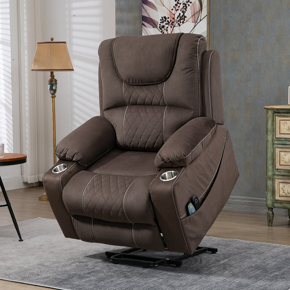 Latitude Run® Electric Power Lift Recliner Chair with Massage and Heat ...