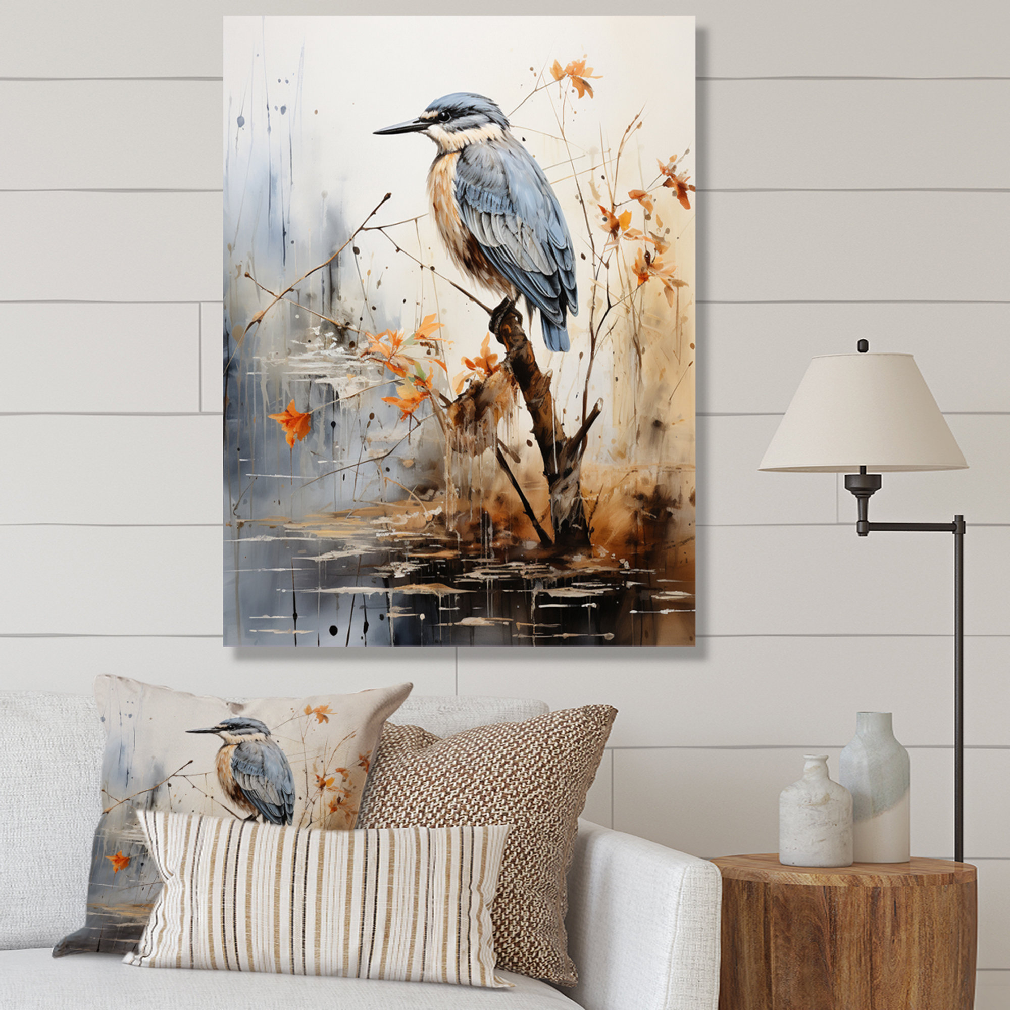 Red Barrel Studio® Tanija Asian Art Bird Sumi IV - Print on Canvas ...